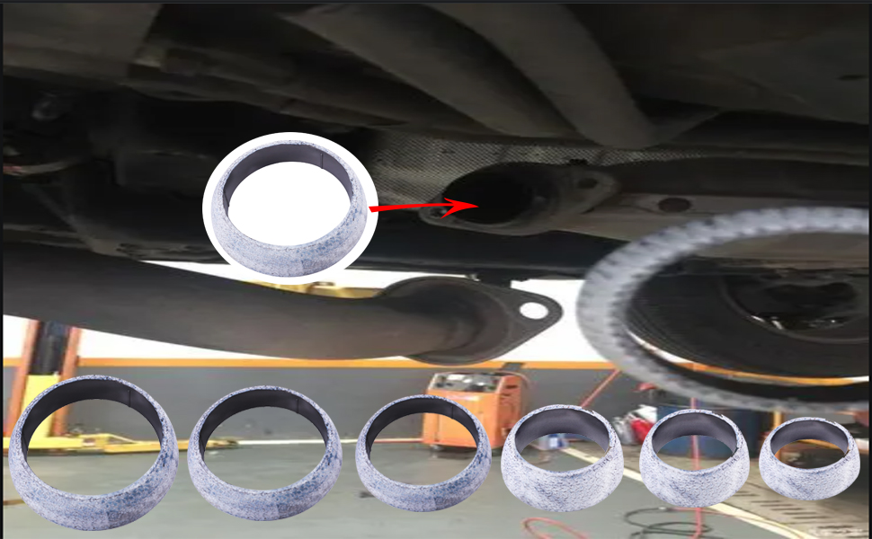 Amazon.com: JOIUYOLJ Exhaust Flange Gasket ID2.13 (54mm) for Muffler Ring Replacement, Exhaust ...