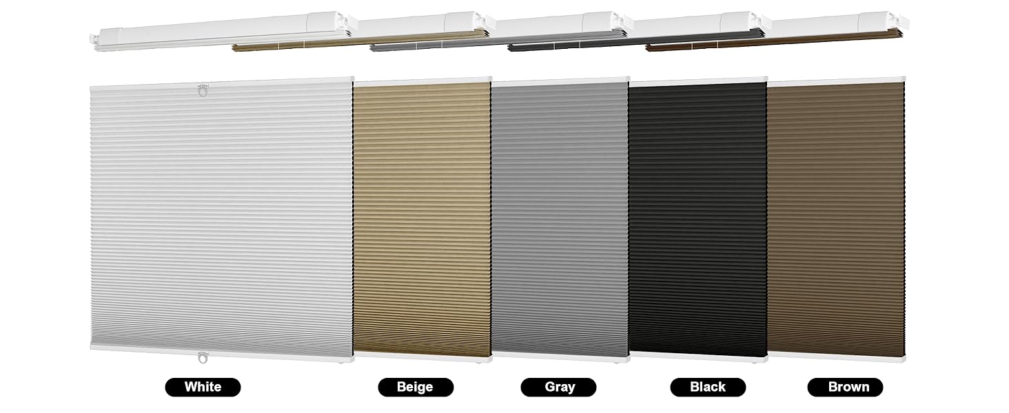 Amazon.com: BERISSA Top Down Bottom Up Cordless Cellular Shades No Tools No Drill Blinds for ...