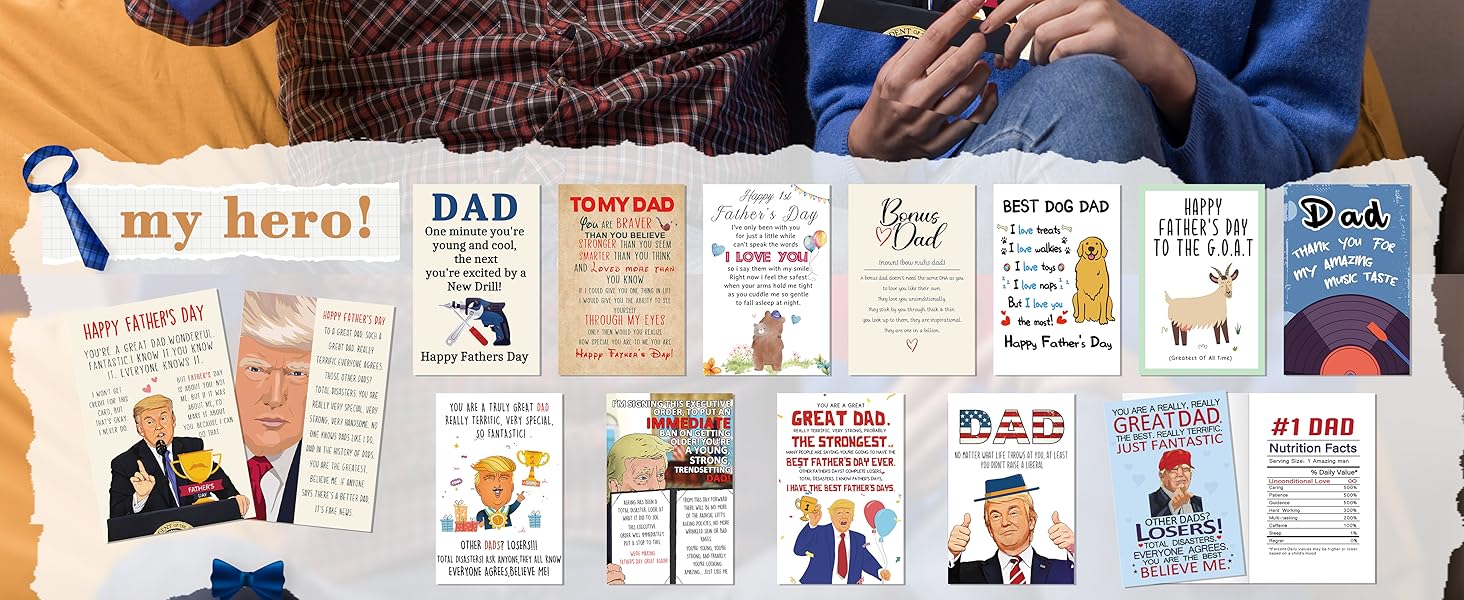 Amazon.com: ACHICGIRL Funny Fathers Day Card for Dad, Happy Fathers Day ...