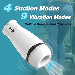 Sumeber Elektrischer Masturbator Cup mit 9 Vibratoren 4 Stufen Saugen Heizfunktion Mastubrator ...