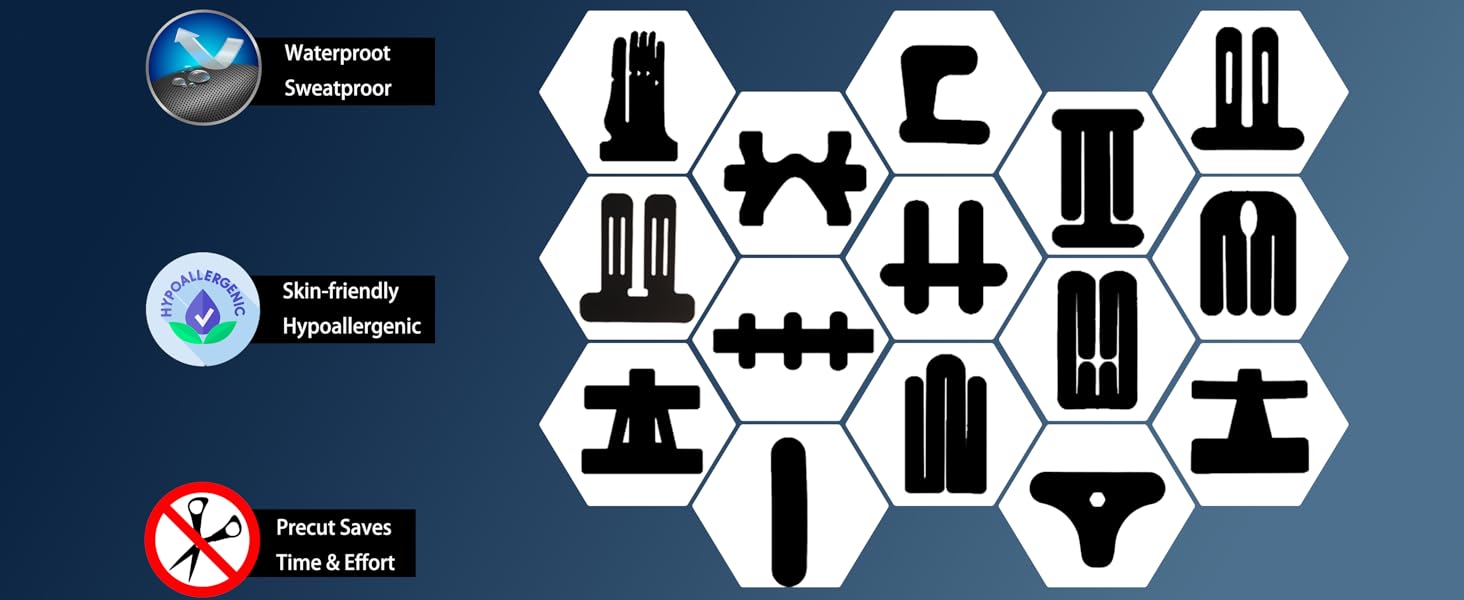 Amazon.com: IEADEN Precut Kinesiology Tape for Knees, 10 Pcs, Upgraded, Knee Support & Stability ...