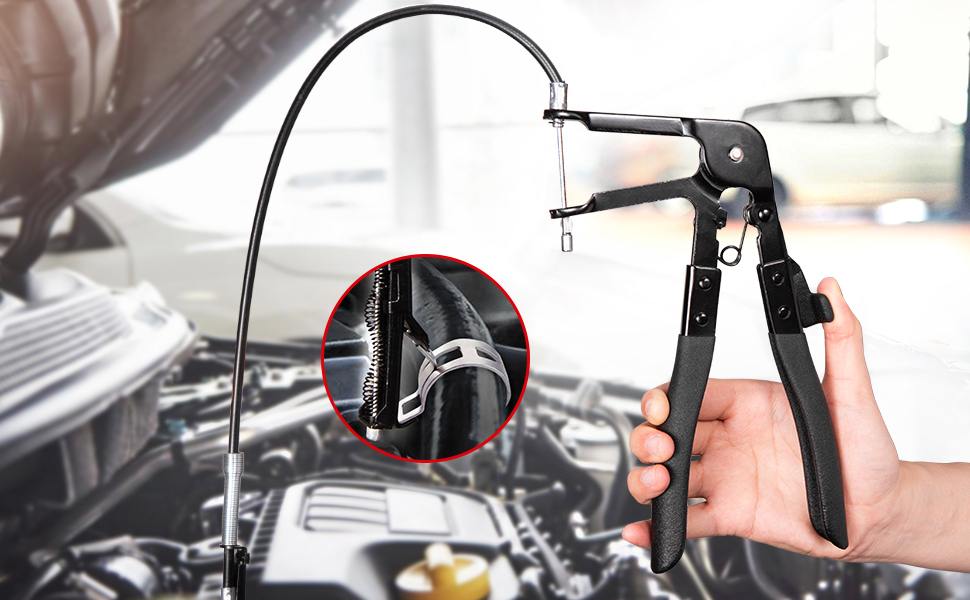 Toolwiz 3 Pcs Hose Clamp Pliers, Hose Clip Pliers Includes 27" Long Reach Wire Spring, Angled ...