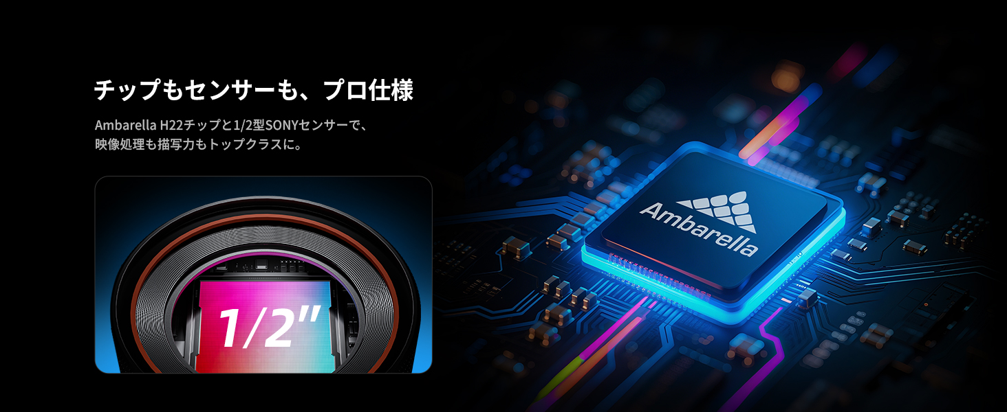 Amazon | XTU X3 アクションカメラ 6K/30fps 4800万画素 本機防水10m 1/2″CMOSセンサーとAmbarella H22チップ搭載SuperSmooth手ぶれ ...