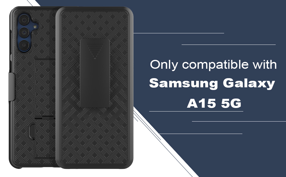 Amazon.com: Ailiber for Samsung Galaxy A15 5G Case with Belt Clip, Galaxy A15 Holster Case with ...