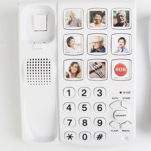 Big Button Phones for Elderly and Dementia Sufferers Loud Ringer House Landline Telephone with ...