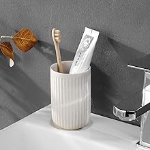 Amazon.com: BSDISP Toothbrush Holders - 2 Cup Ceramic Toothbrush ...
