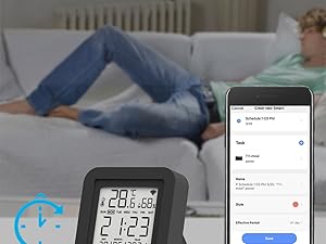 Amazon.com: Smart WiFi Temperature Humidity Monitor, TUYA Wireless Temperature Humidity Sensor ...