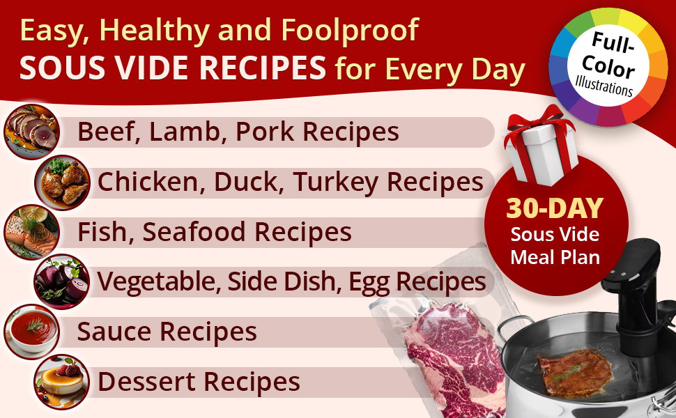 The Complete Sous Vide Cookbook for Beginners: Easy, Healthy and Foolproof Recipes with Step-by ...