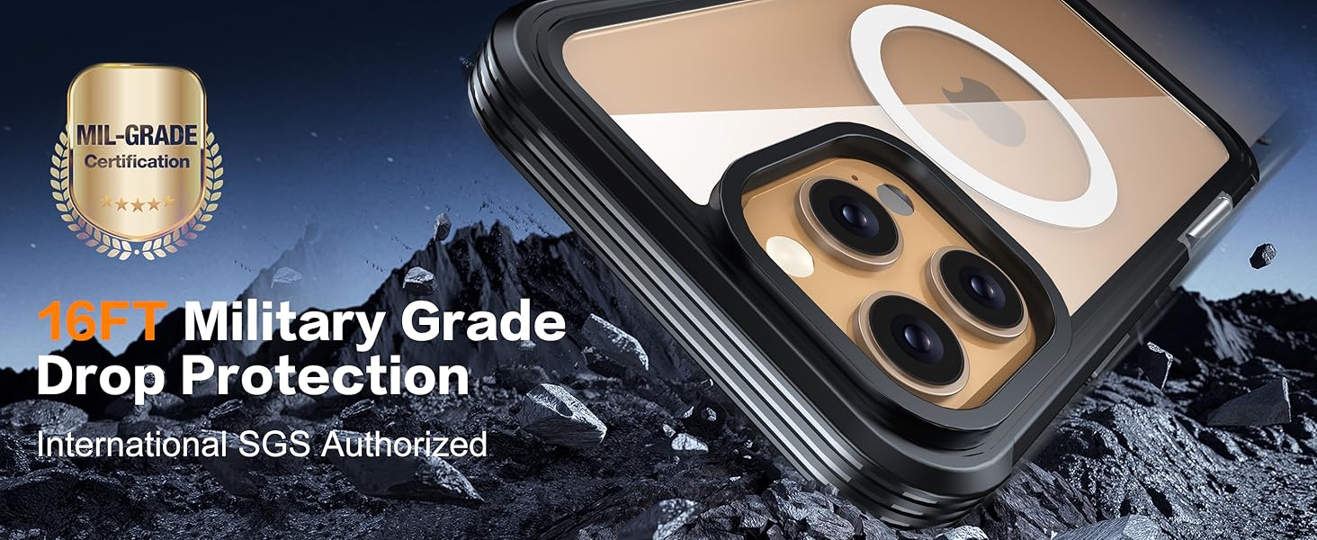 Amazon.com: AMILIFECASES for iPhone 16 Pro Max Case, Double Front Frame Built-in 9H Tempered ...