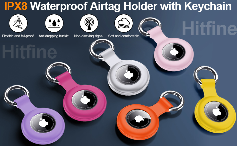 Amazon.com: 4 Pack,IPX8 Waterproof Airtag Holder for Apple Air Tags with Air Tag Keychain ...