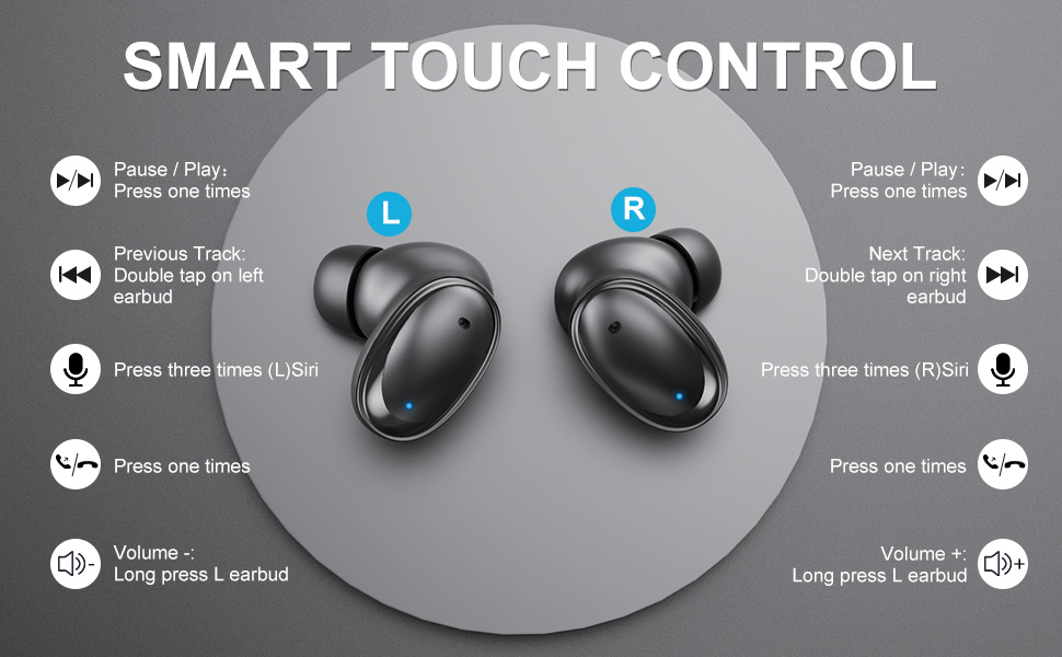 Wireless Earbuds Bluetooth, 4 Mics Noise Cancelling Bluetooth Earbuds ...