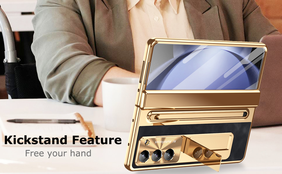 Amazon.com: YQODSZ for Samsung Galaxy Z Fold 4 Case with S Pen Holder & Slim Stylus, Fold4 PU ...