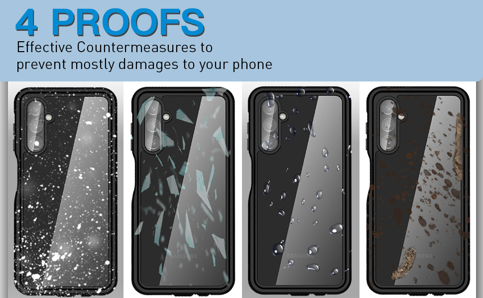 Amazon.com: AICase for Samsung Galaxy A14 5G Case Waterproof, Clear Water Proof Shockproof ...