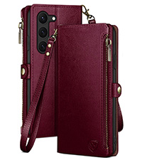 Amazon.com: XcaseBar for Samsung Galaxy S23 FE Wallet case with Zipper Credit Card Holder【RFID ...