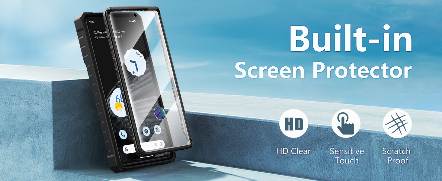 Amazon.com: FNTCASE for Google Pixel 7-Pro Phone Case: Shockproof Protective with Built-in ...