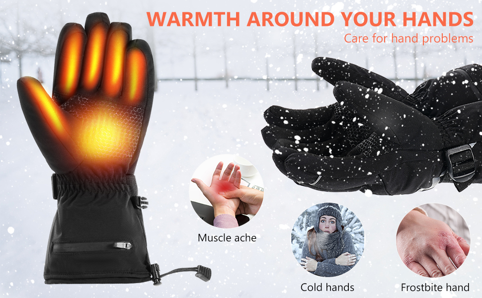 Amazon.com: Heated Gloves for Men Women, Rechargeable Heated Motorcycle Gloves, Touchscreen ...