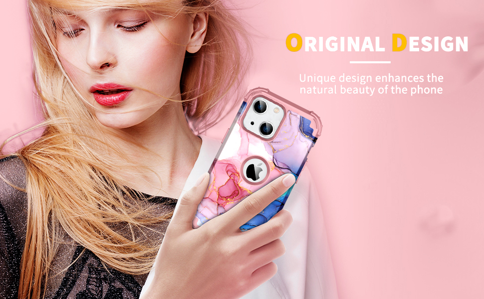 Amazon.com: BQQFG for iPhone 15 Case,Marble Design 3-Layer Heavy Duty Shockproof Soft Silicone ...