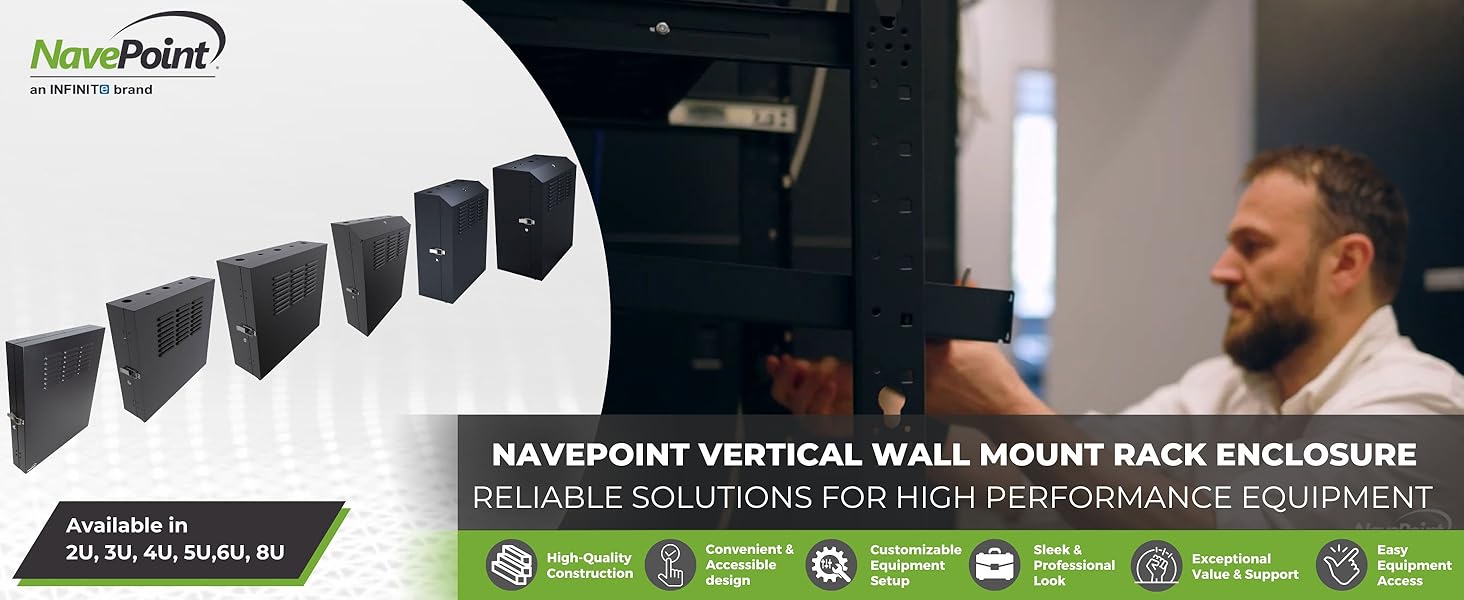 Amazon.com: NavePoint 5U Vertical Server Rack Enclosure, Low Profile, 23.6" Deep, Max Weight ...