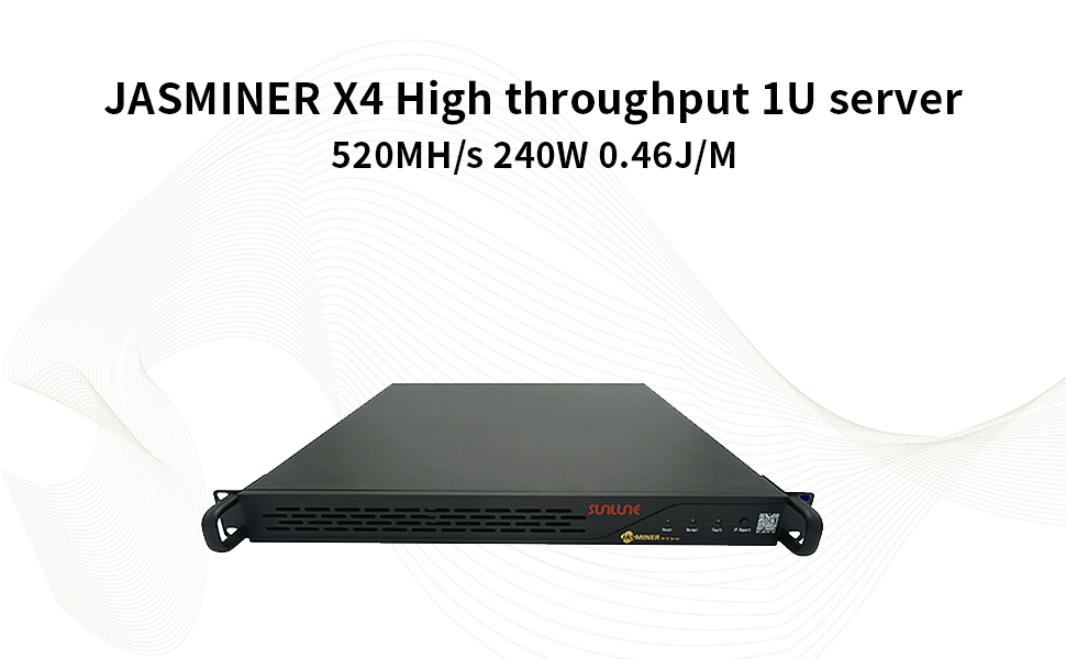 Amazon.com: Jasminer X4 1U Miner 520MH/s 240W Low Power High-throughput Server ETH ETC Miner G ...