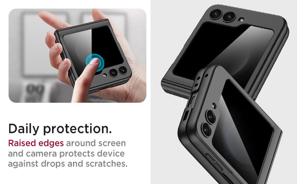 Amazon.com: Miimall for Samsung Galaxy Z Flip 5 Case with Privacy Screen Protector, Full Body ...