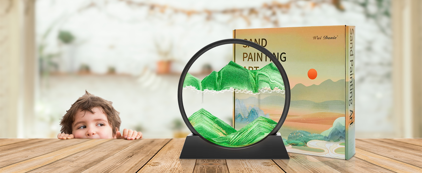 Wai Danie Moving Sand Art Picture 3D Hourglass Deep Sea Sandscape ...