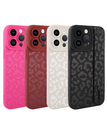 Amazon.com: MOWIME Compatible with iPhone 15 Pro Max Case with Strap Wrist, Cheetah Print ...