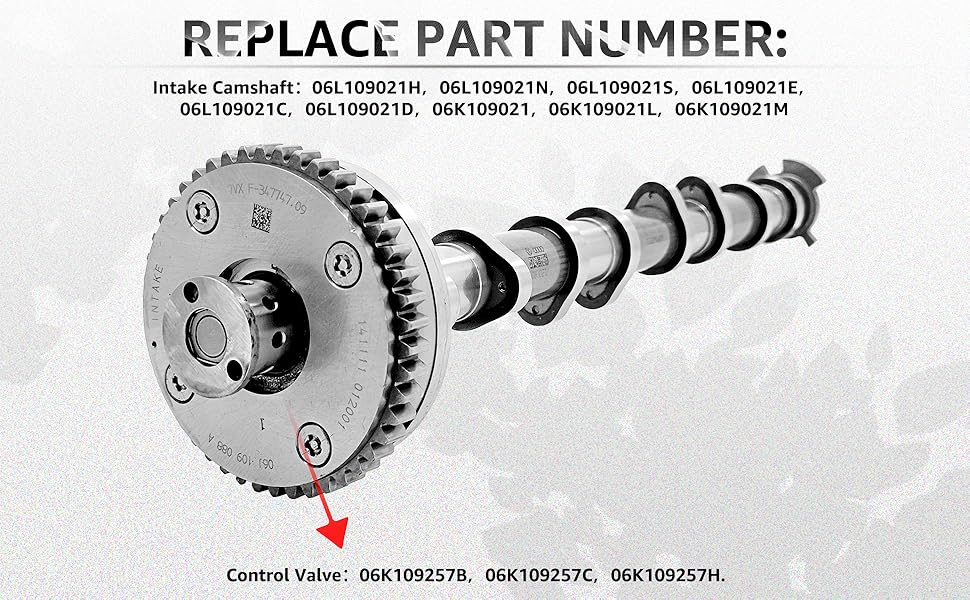 Amazon.com: EA888 06L109021H Intake Camshaft with Control Valve Fit for Third EA888 Engine 1.8T ...