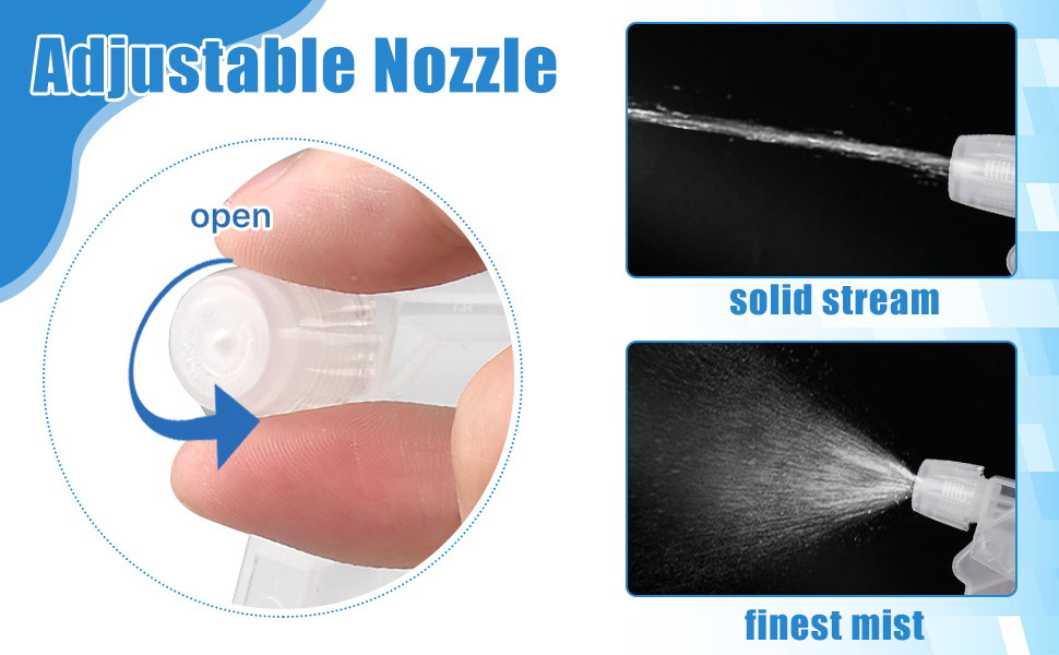 Amazon.com: Worldity 24 Pcs Empty Plastic Spray Bottles 8 oz, Clear With Measurement Adjustable ...