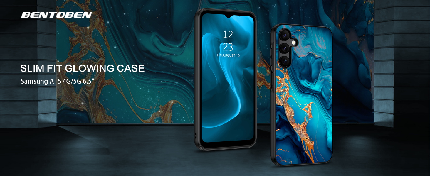 Amazon.com: BENTOBEN for Samsung Galaxy A15 5G Case, Slim Fit Glow in The Dark Hybrid Hard PC ...