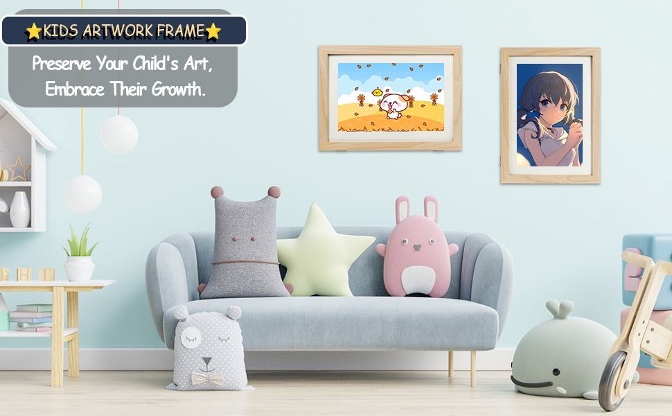 Kids Art Frames, Ciscle 1 Pack A4 Fillable Front Opening Photo Frames, Display Frames for Kids ...