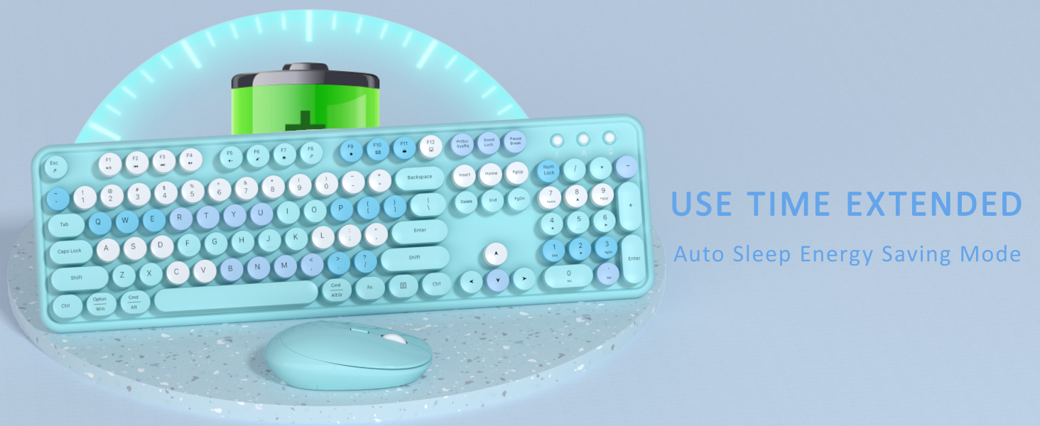 Wireless Keyboard And Mouse Links9 Full Size Retro