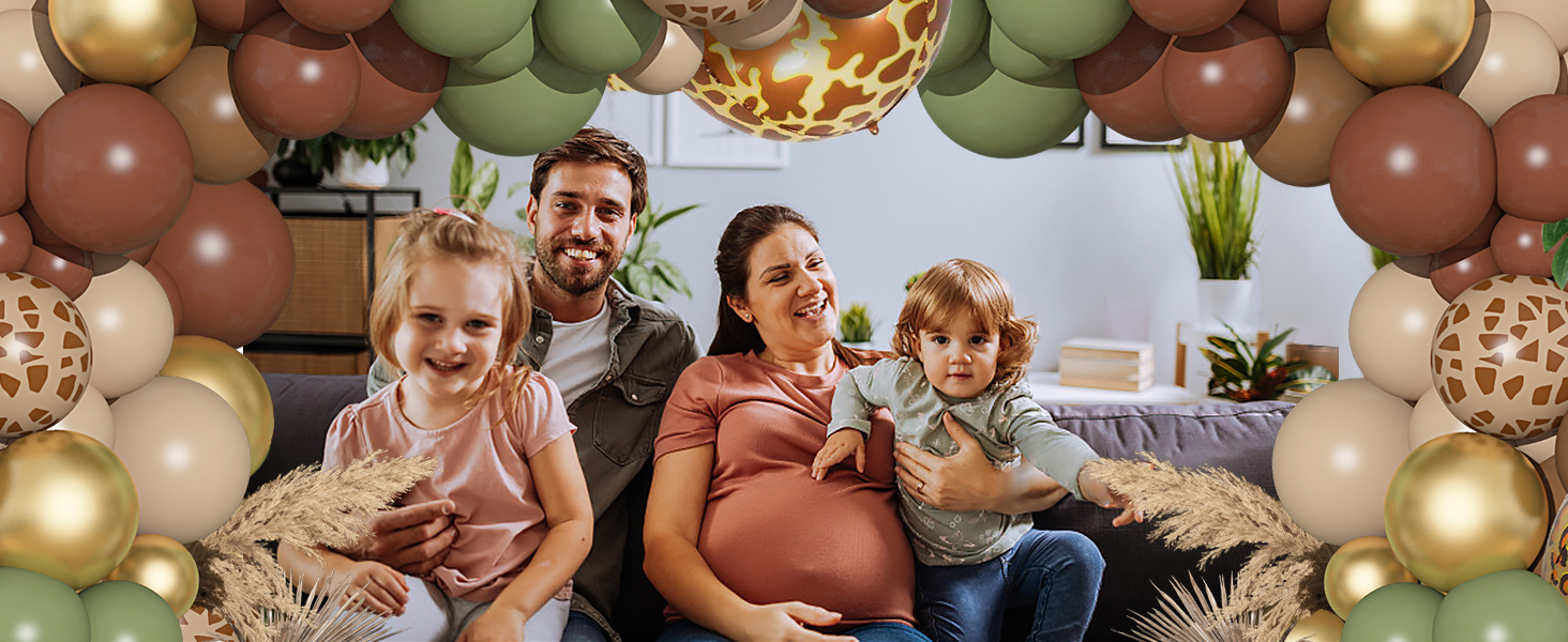 Amazon.com: 150Pcs Safari Balloon Garland Arch Kit, Jungle Animal Print Olive Sage Green Brown ...