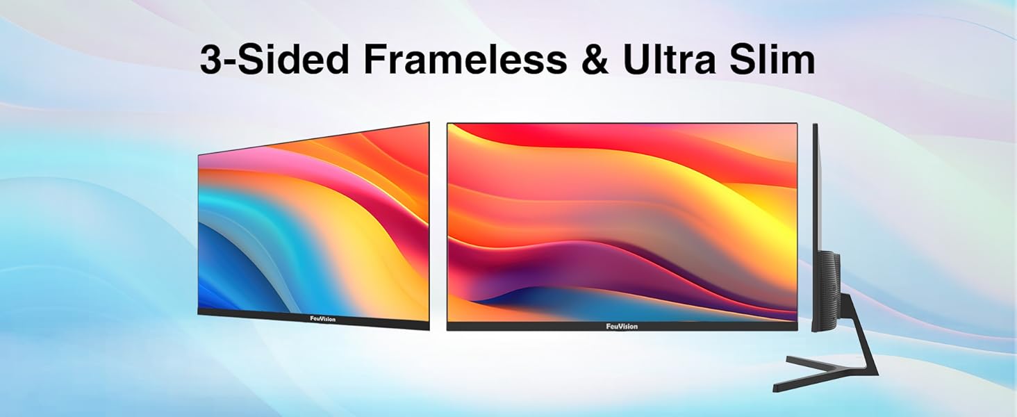 Amazon.com: FeuVision 27 inch Monitor 1080p FHD, 100Hz, IPS Panel ...