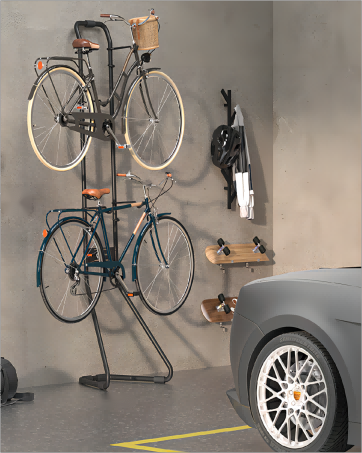 Mimoke Fahrradständer Boden Für 2 Fahrräder Schwerkraft Fahrradhalter voll einstellbare ...