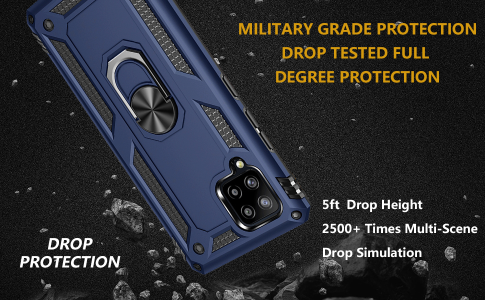 Amazon.com: Dionsibei Military Grade Drop Impact for Samsung Galaxy A42 5G Case 360 Metal ...