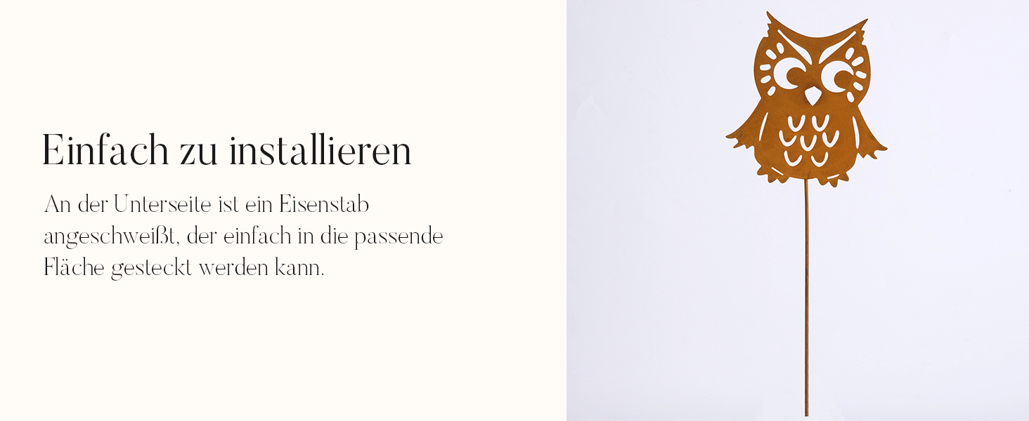 Valery Madelyn 8er Rost Gartenstecker für Herbstdeko Draußen,25cm Rostoptik Gartendeko mit Igel ...