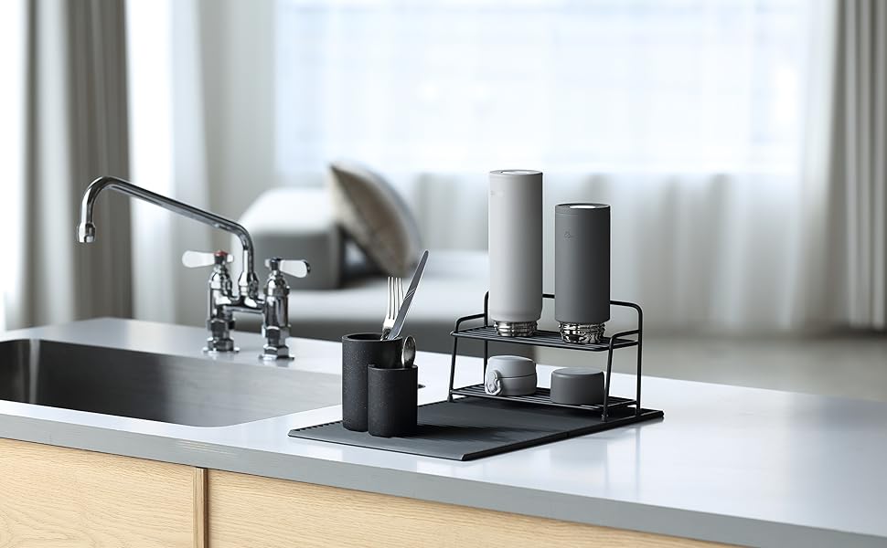 Amazon.co.jp: ideaco (イデアコ) ツール 箸 カトラリー 立て 2口 幅11X奥行6.8X高さ10.3cm Kitchen Drainers Sculpture Tool ...