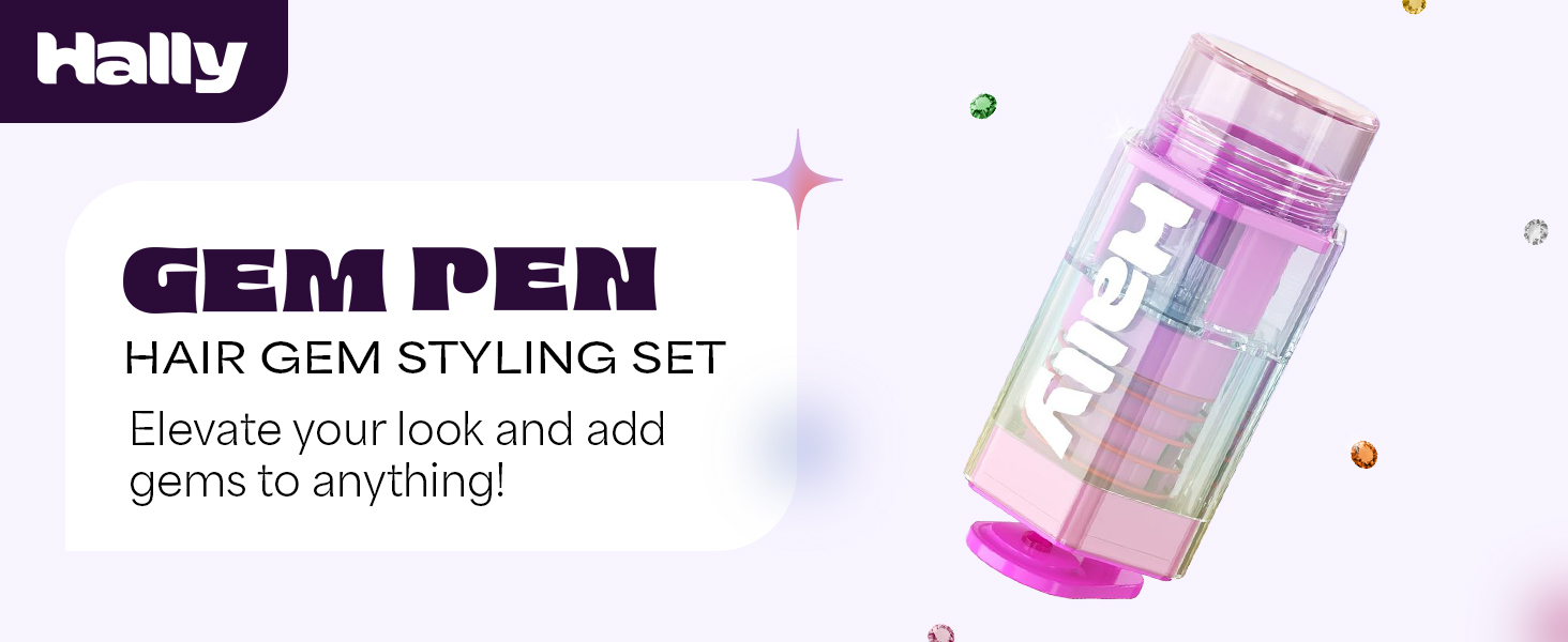 Amazon.com : Hally Hair Gems Pen Applicator - Includes Hair Styling Tool with 240 Multicolored ...