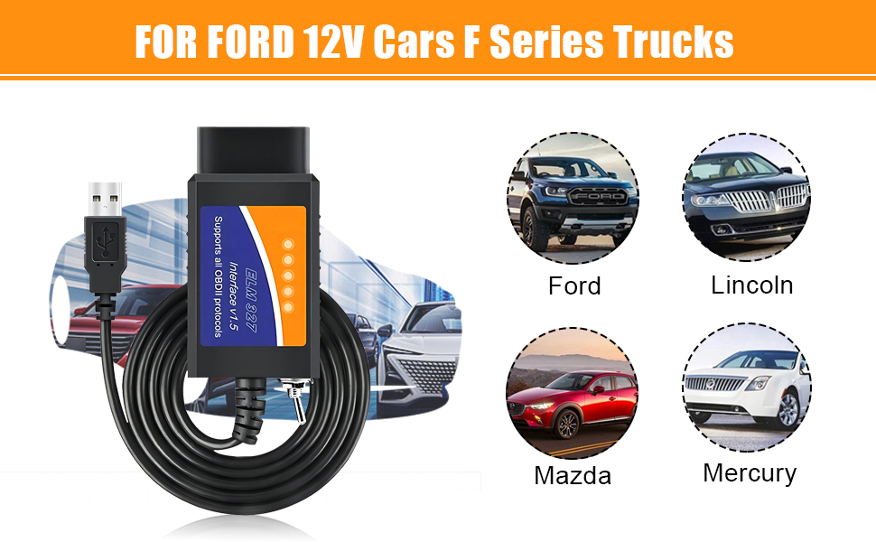 Amazon.com: Elm327 USB Compatible with Forscan Software Obd2 Adapter ...