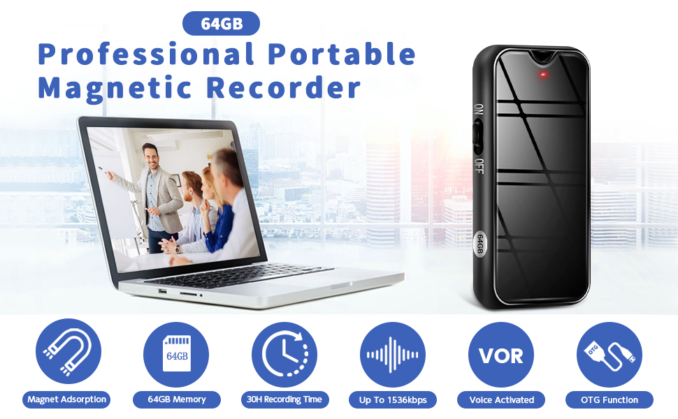 Amazon.com: Voice Recorder-64GB(4552 Hours) Large Memory Voice ...