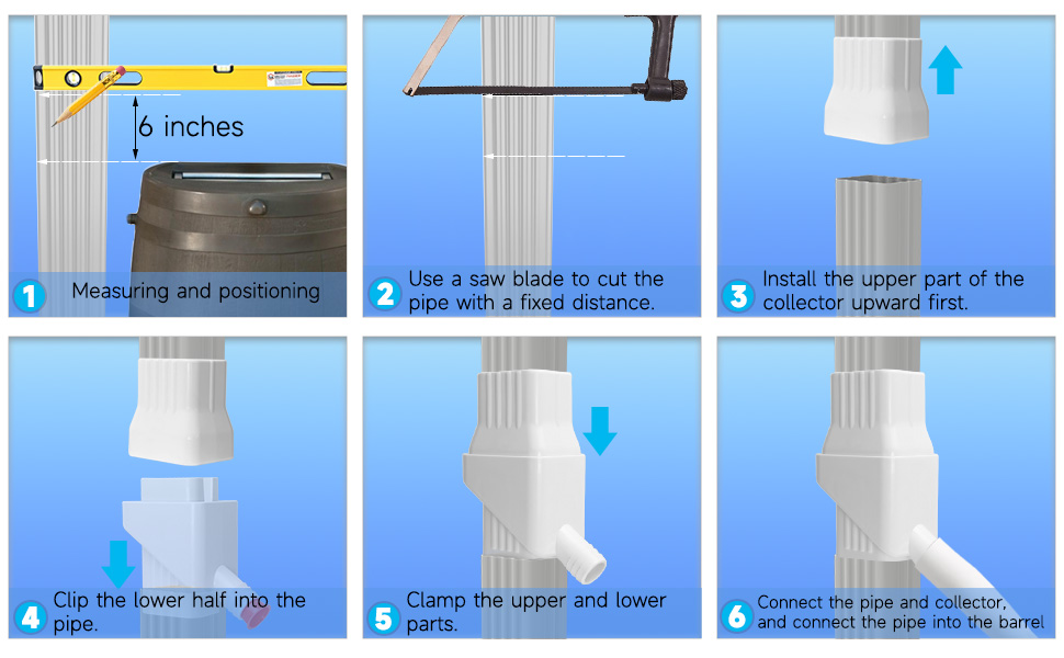 Amazon.com : Rainwater Collection System, Downspout Diverter for Rain ...