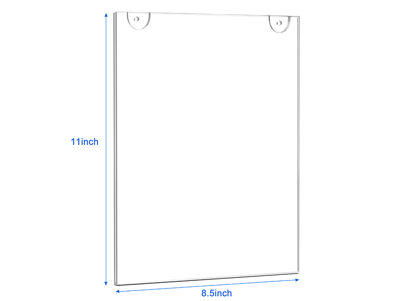 Amazon.com : Ludery Acrylic Sign Holder 8.5 x 11 Vertical, Wall Mount Document Holder, Clear ...