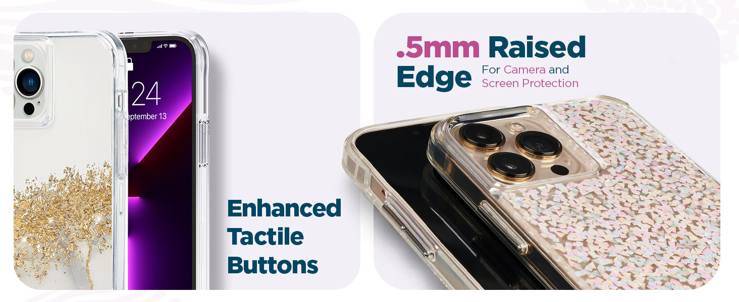 Amazon.com: Case-Mate iPhone 14 Pro Max Case - Floral Gems - With 10ft Drop Protection ...