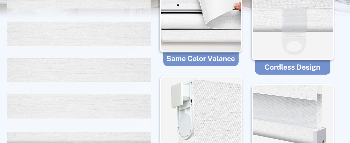 Amazon.com: UrMoon No Drill Zebra Blinds for Windows Cordless No Tools ...