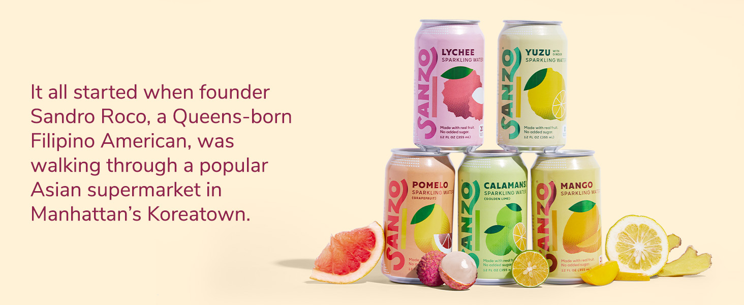 Amazon.com: Sanzo Flavored Sparkling Water Variety 12-Pack - Lychee (Berry), Yuzu (Lemon ...