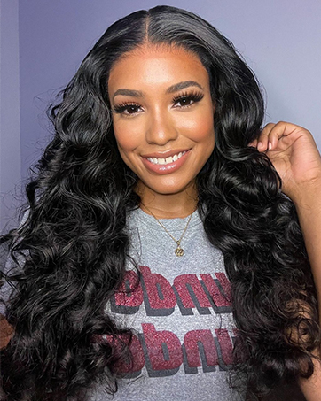 Amazon.com : kiotioy Body Wave Lace Front Wigs Human Hair Pre Plucked 13x4 HD Transparent Lace ...