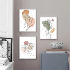 Amazon.de: TROYSINC 3er Poster Set, Premium Abstrakte Leinwandbilder, Kunst Line Beige ...
