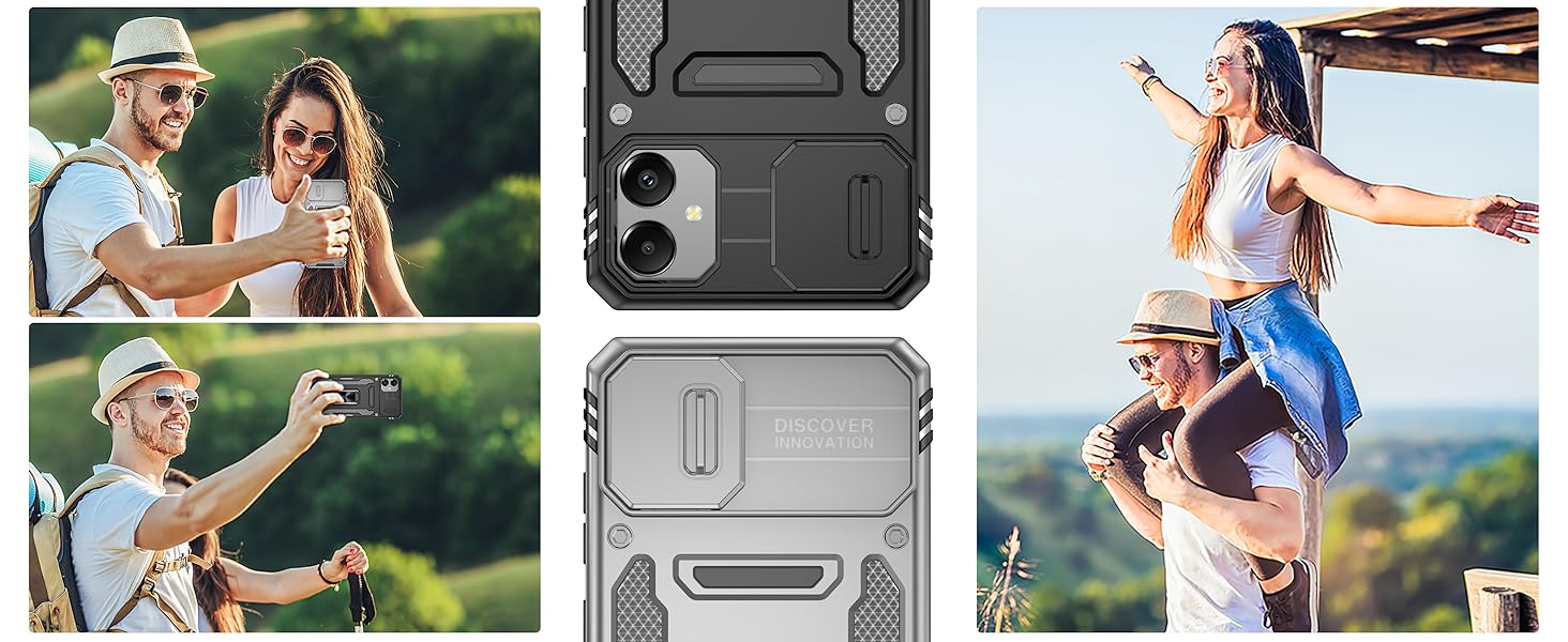 Amazon.com: Gritup for Samsung Galaxy A05 Case with Slide Camera Cover | 2-Pack HD Screen ...