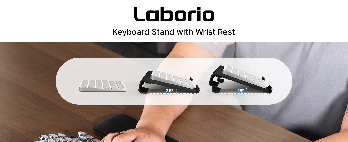 Amazon.com : Laborio Computer Keyboard Stand for Desktop, 2-Level ...