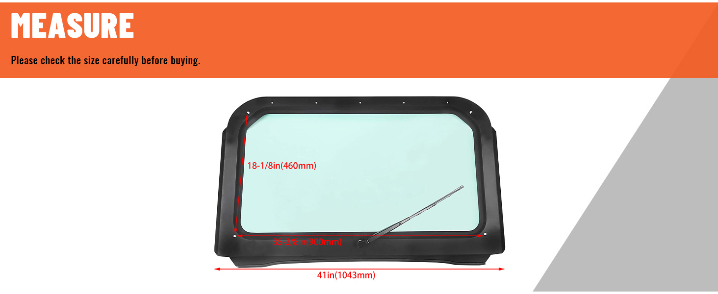 Amazon.com: ECOTRIC Full Vented Glass Windshield W/Wiper Compatible ...